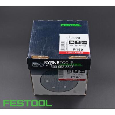 德国费斯托砂纸RO9圆形干磨砂纸80#（50m7孔090m砂石榴石纸