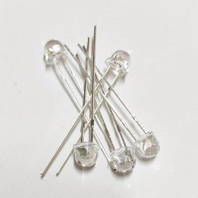 ED灯珠光5MM钢盔L蓝绿白红高亮IDF极发光二管亮化夜用高亮度高亮