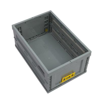 料600280WUF折叠物流箱灰色大号折叠式物流周转箱塑加厚EU折叠-箱