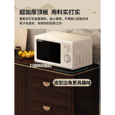 新中式餐边柜木框柜子储物柜酒实柜一体边柜客NKE柜厅靠墙水备餐