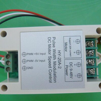 HY-20A-2PWM直流电机调速器支持PLC输入0-5v 4-20MA控制6-65V输入