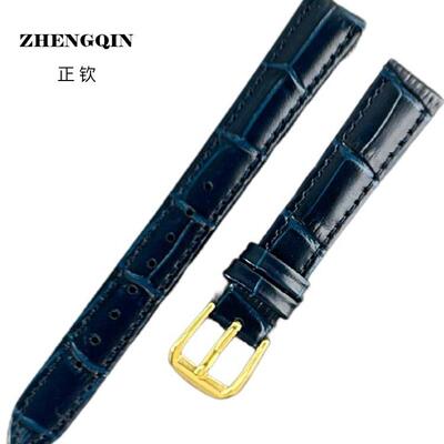 真皮表带小牛皮材质防水耐磨适用各品牌平头通用手表带配件14X12