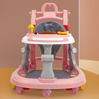 婴儿学步车多功能防侧翻防O型腿折叠男女孩宝宝婴儿脚步车起步车