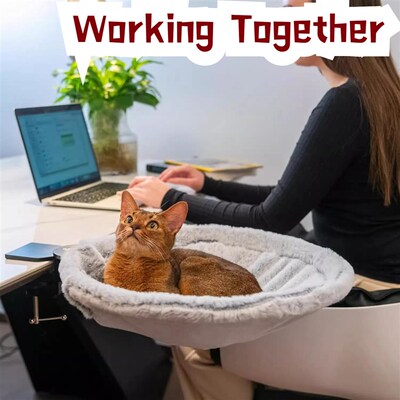 书桌猫吊床猫用品节省空间猫咪可替代猫S爬架可调节小猫床