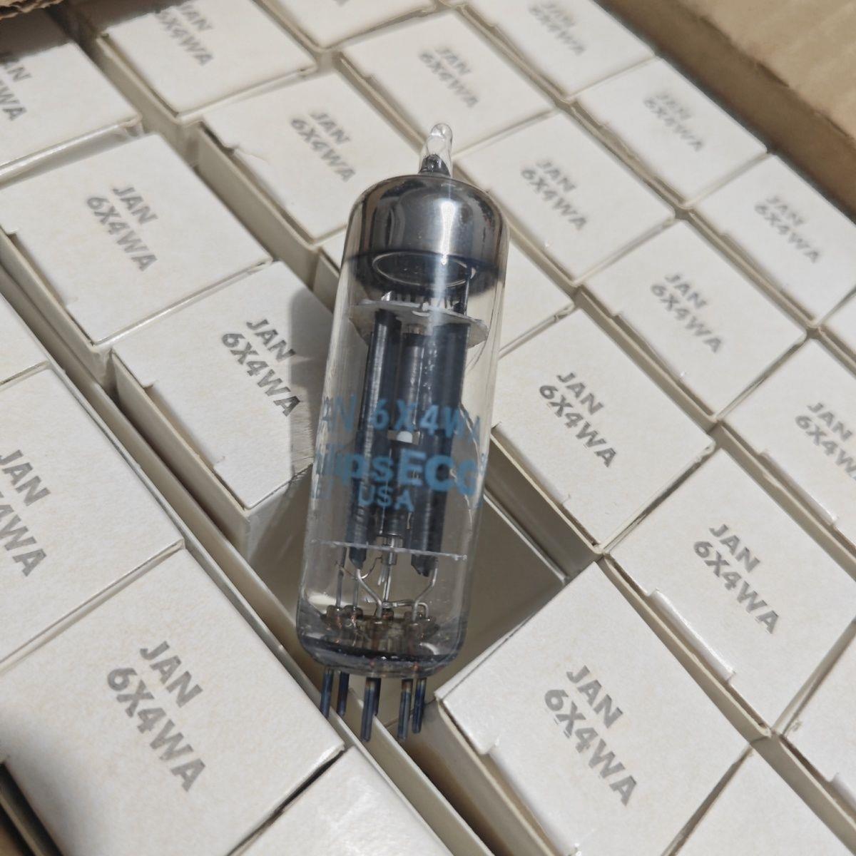全新美国菲利普6X4WA电子管代6202 EZ90整流管升级6Z4需转换管座