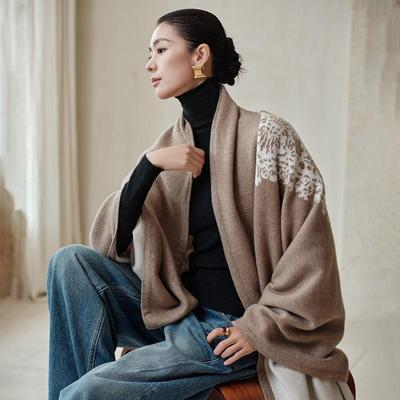 2绒0冬单25秋新款羊绒毯JFNZ-000100%山羊四季盖毯人版厚款沙发毯