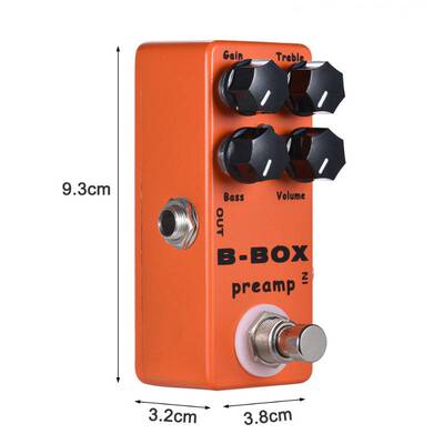 MOSKYAUDIO BB过载 迷你电吉他单块效果器 过载前级B-box Preamp