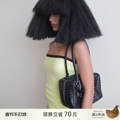 ECODAY公文编织包香槟色