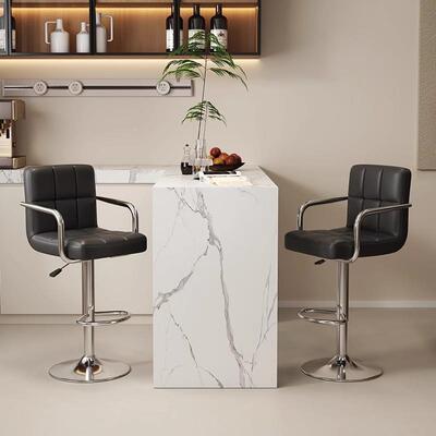 吧高台椅子家用升降现代吧椅带靠前台接收银台酒吧椅六格椅背待简