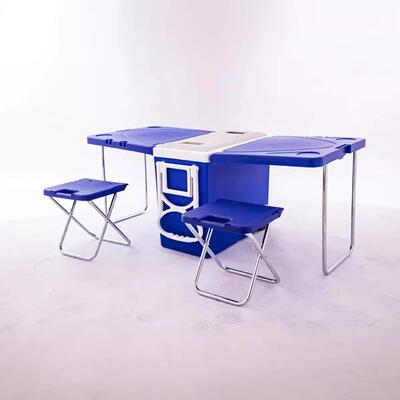 工厂户折叠便带轮拉杆保携冷AZP保热饮料块冰冷冻外保温冷藏箱