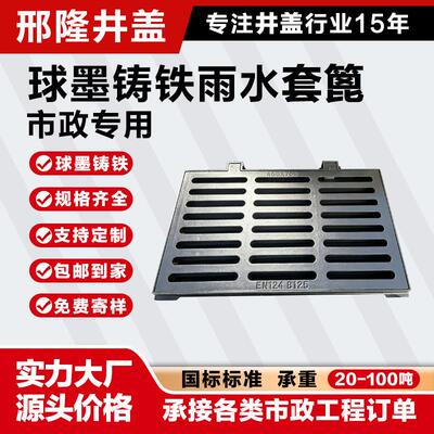 球墨铸铁雨水篦子偏沟式双联篦450*750400*600集水口格栅套篦
