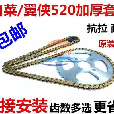 嘉陵翼侠JH150GY-2-3越野摩托白菜猎豹520套链牙盘大小飞前后链轮