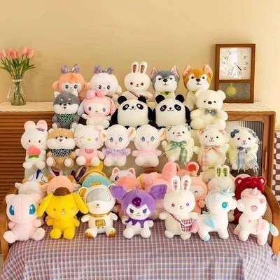 婚婚庆公娃娃套餐仔毛抓礼机玩51296具偶结婚大礼娃包抛洒玩小绒