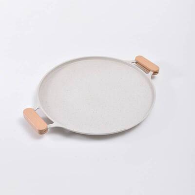 家用韩式户外厚底烤肉盘铝复底烤饼盘麦饭石野炊烧烤盘韩式烤肉盘