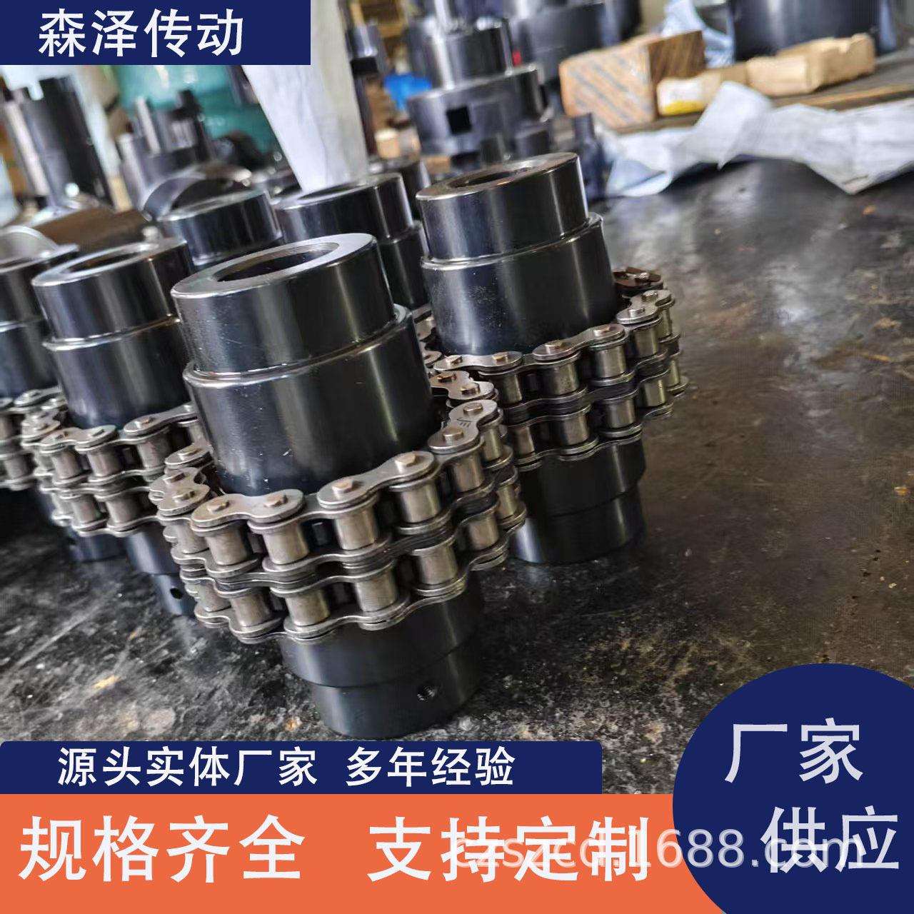 链条联轴器 链轮联轴器 滚子链连轴器 双排轮链条联轴器厂家生产