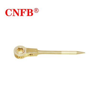 天津桥防CNFB安全防爆工具棘轮扳手防爆圆柄轧花棘轮扳手T8181