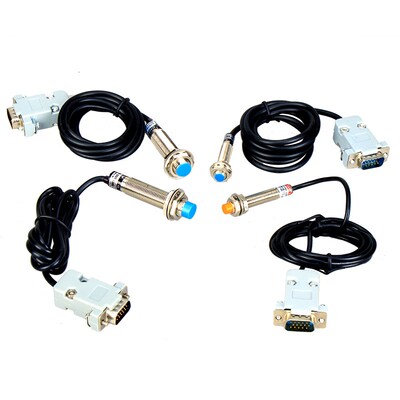 M12M8凸平头DB15满料空停机感应器漫反射对射接近开关LJA12M-5N1