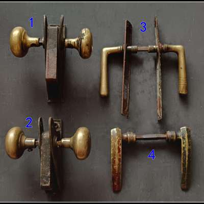 伪满民国老铜铁门拉手把手古董老锁具民居复古装饰影视道具老物件