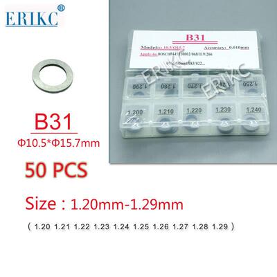 ERIKC B31 (1.20-1.29) 50pcs CRI 喷油器 剩余气隙 调整垫片