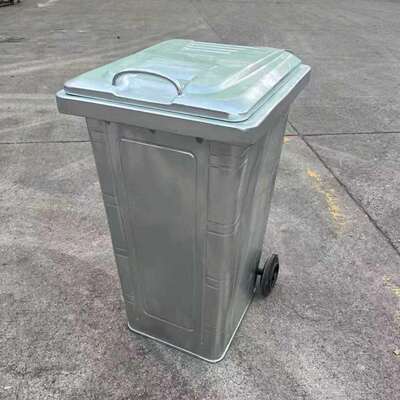 100L120L240L热镀锌垃圾桶热浸镀锌镀锌板防锈防火户外