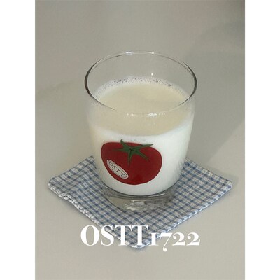 OSTT1722伟大的番茄玻璃杯ins简约咖啡大容量耐热耐冷牛奶杯