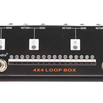 MOSKY 4X4 LOOP BOX 可视化 2个按键  16种编程效果器组合选择