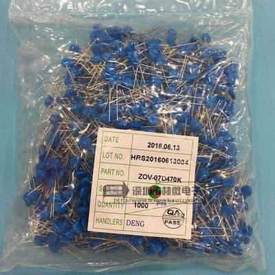 压敏电阻 7D 07D 180/22/27/33/470/68/151/181/271/391/431/471K