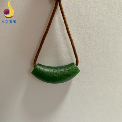 【如愿】天然和田玉新疆吊坠锁骨链正品碧玉毛衣链男女款礼物证书