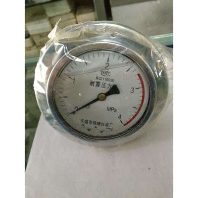 珠峰无锡YN100ZT耐震轴向带边压力表 4MPA 10MPA 16MPA 25MPA