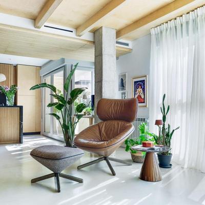 北欧轻奢现代设计师TORTUGA休闲椅客厅家用样板房靠背单人沙发椅