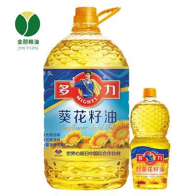 多力葵花籽油5L（另赠238ML）压榨葵花油鲜榨一级压榨油