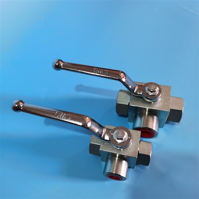 三通液压高压球阀KHB3K-G1/4 3/8 1/2 3/4 G1 G1-1/4内丝螺纹