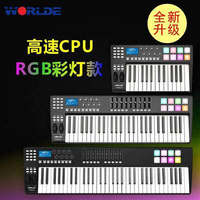 worlde-PANDA25键专业编曲键盘midi键盘音乐键盘打击垫电音键盘