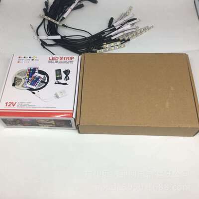 12V RGB5050+44键控制器KTV舞台酒吧卧室吊顶套装七彩灯带+5A电源