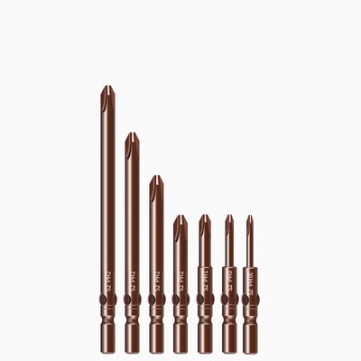 S2披头800电批头4mm十字电动螺丝刀头高硬度强磁套装PH0PH1十只装
