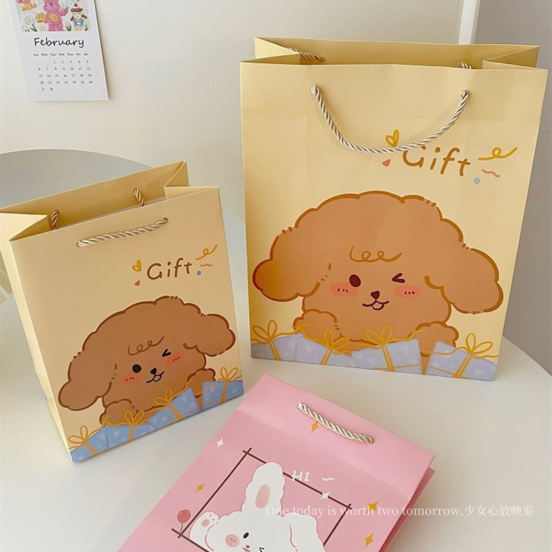 可爱卡通礼品袋~ins创意大号生日礼物包装纸袋情人母亲节日礼物袋