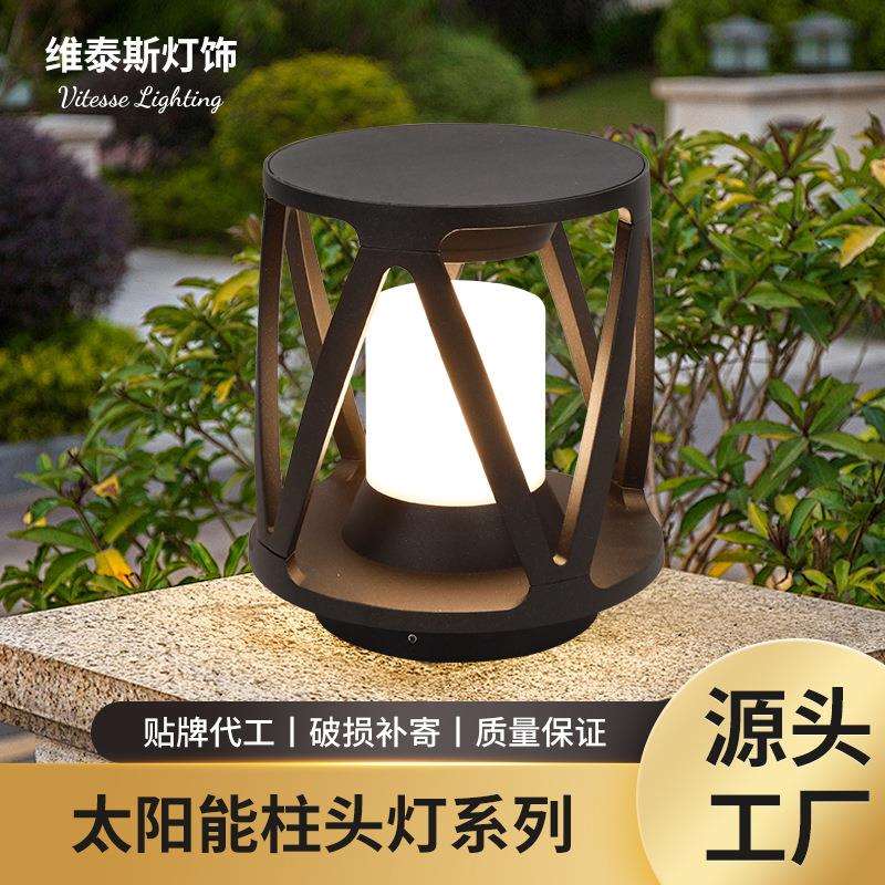草坪灯户外灯led圆形亚克力现代铝型材景观落地矮柱灯庭院景观灯