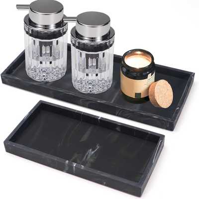 硅胶托盘浴室厨房长方形收纳托盘防滑易清洗桌面香水摆件托盘