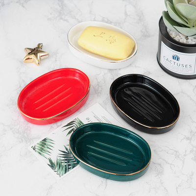 红色陶瓷盒ns 创意绿色碟结婚酒店托网红盒