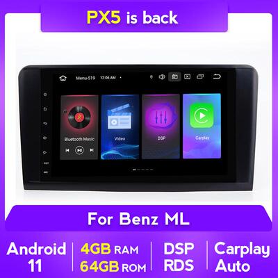 适用于奔驰ML9寸原车风格车载导航一体机安卓大屏全触4+64G