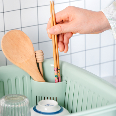 asve厨房碗筷收纳盒带盖沥水架 放碗架碗柜碗碟架收纳