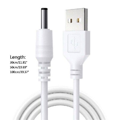 0.3/0.5/1M USB to DC 3.5x1.35mm Barrel Jack Power Supply