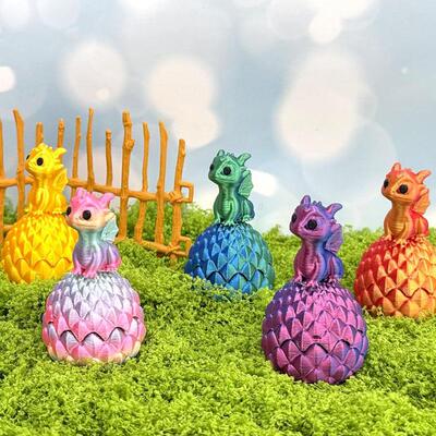 3D Printed Dragon Eggs Set with Mini Cute Dragon Inside toys