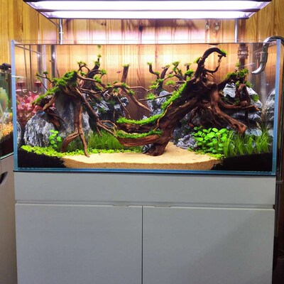 米熊鱼缸柜子套餐金晶超白五线水草缸鱼缸仿ADA底柜生态草缸淡水