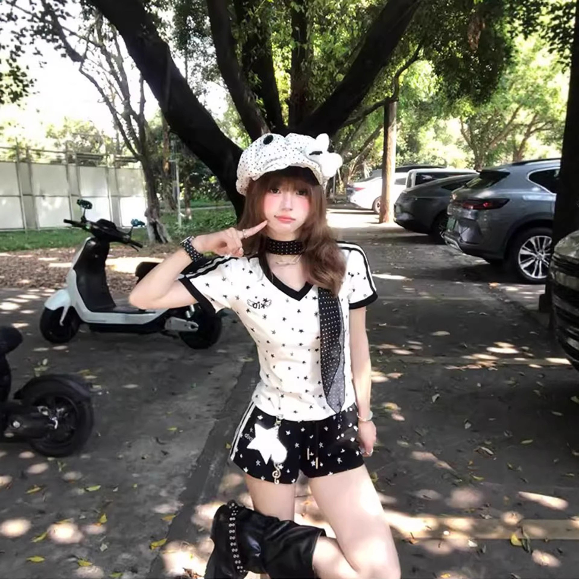 韩版小众短袖T恤女潮ins新款夏季修身甜辣妹美式复古潮牌高街上衣