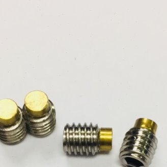 100粒起304英美制铜头螺丝钉1/4-28内六角顶部带铜垫片英标机米