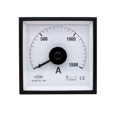 指针式广角度电表BE-96W DC60mV 1500A直流电流表 方形开孔