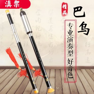 滇御 非遗巴乌 竖吹横吹巴乌两用巴乌9孔竖吹巴乌 仿黑檀（塑木）