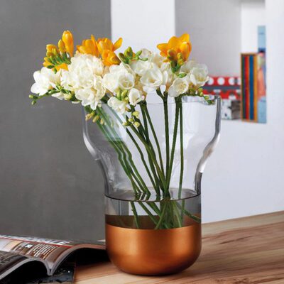 土耳其NUDE努德 铜底色玻璃花器 水晶玻璃花瓶 置物盘 金色时光系