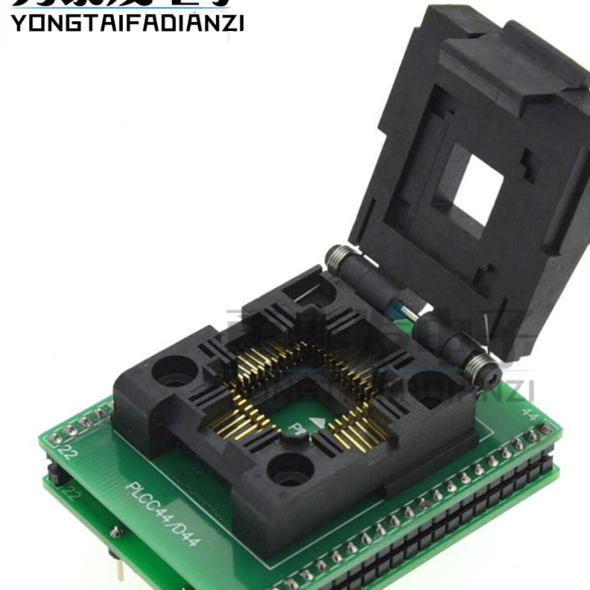 PLCC44/DIP44翻盖测试座 IC51-0444-400烧写座/编程座